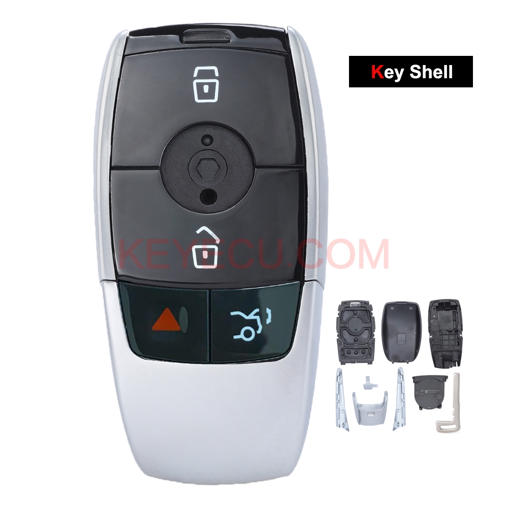 Black Smart Remote Key Shell 4 Button for Mercedes-Benz C200L E300L ...
